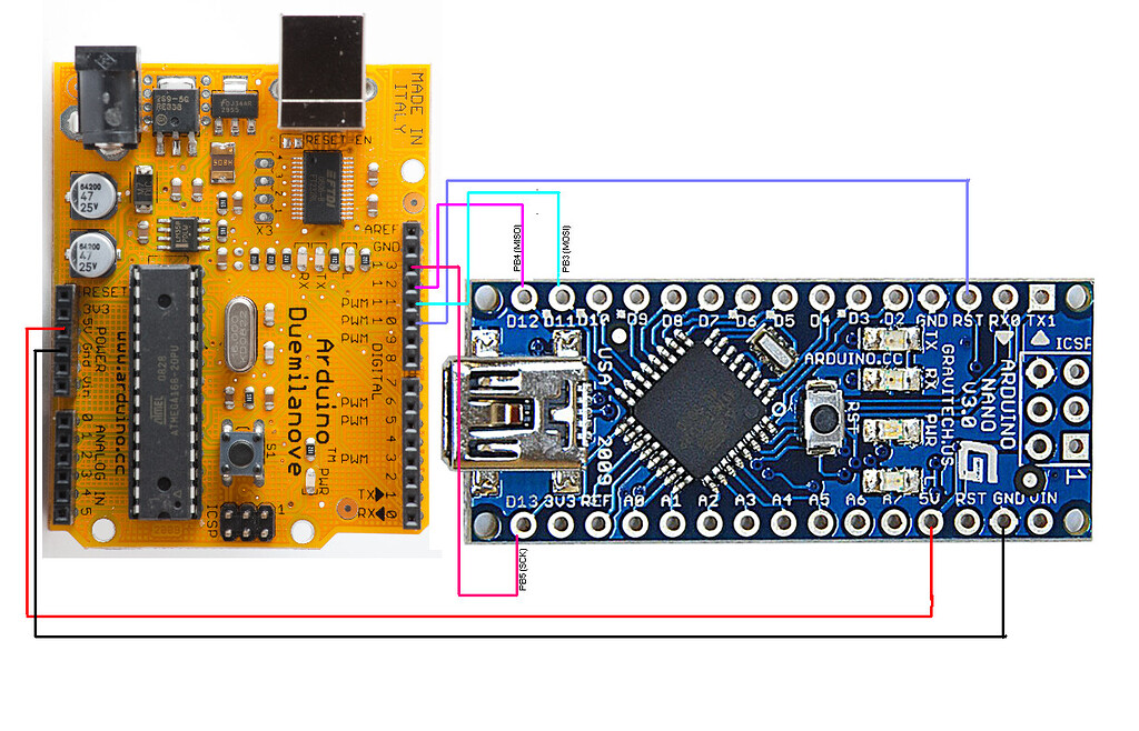Burning the bootloader on a Nano? - 3rd Party Boards - Arduino Forum