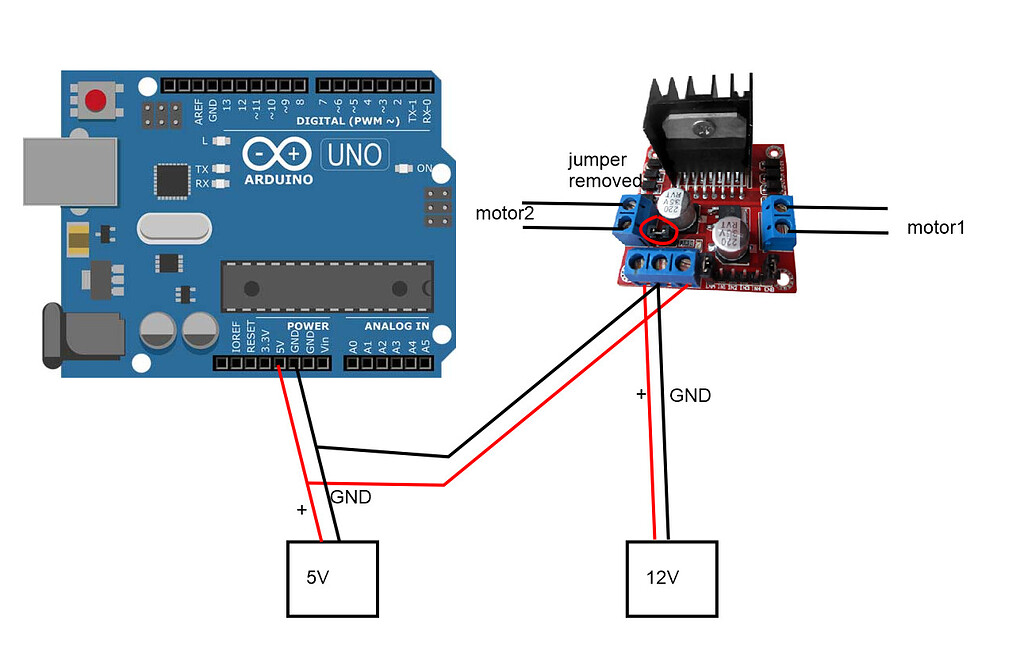L298N doesn't work without regulator jumper - Motors, Mechanics, Power and CNC - Arduino Forum