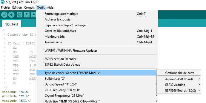 Esp32vroom32+ module sdcard - Page 2 - Français - Arduino Forum