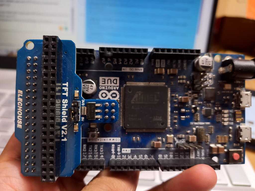 Cannot interface Due + elechouse tft Shield V2.1 + TFT_320QDT_9341, with Boiana_EQ code ...