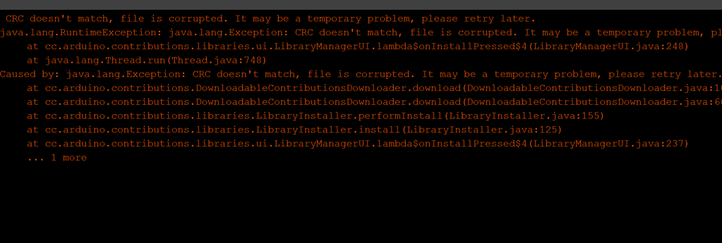 How can I fix (CRC doesn't match) - Programming - Arduino Forum