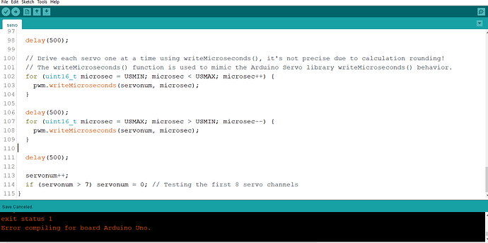 PCA9685 not taking external power and code not working - General Guidance - Arduino Forum