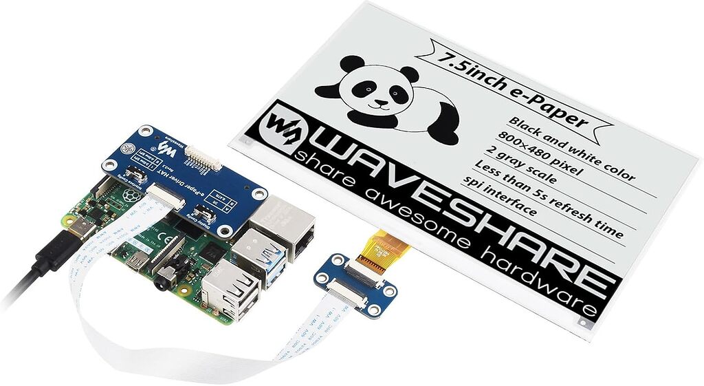 Help Needed with Waveshare 7.5" E-Ink Display (Rev 2.3 HAT) and ESP32 - Displays - Arduino Forum