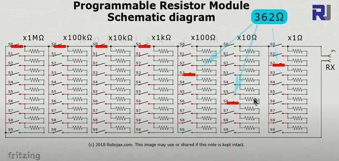Seven Decade Resistance Programmable Board - With Programmable Jumpers ...