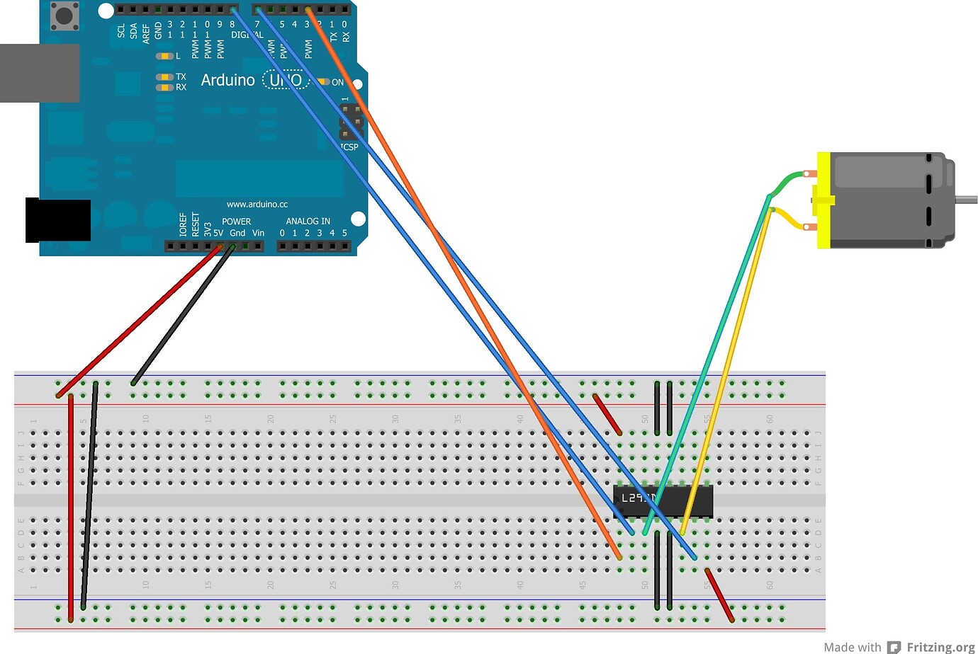 Controllare un motore 3V con L293D - Hardware - Arduino Forum
