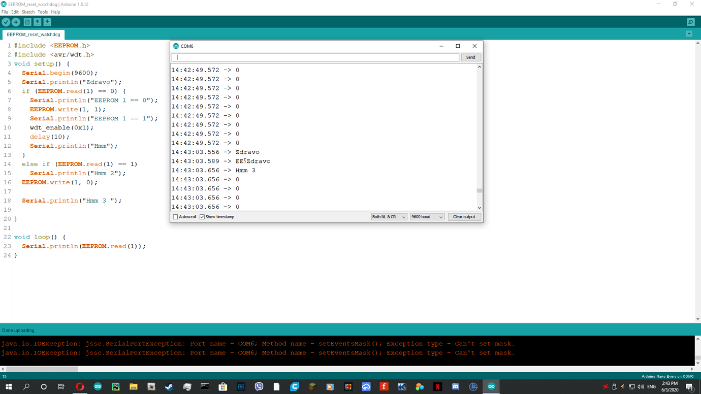 Arduino Nano Every/Atmega4809 Watch Dog - General Guidance - Arduino Forum