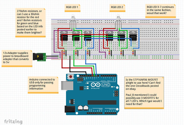 RGB LED resistor question - LEDs and Multiplexing - Arduino Forum