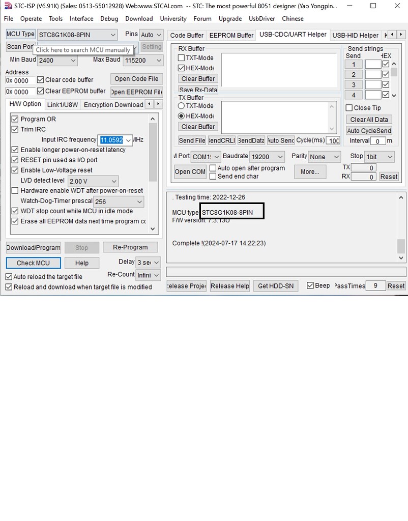 How can i read the contents of an stc8g flash memory - Programming - Arduino Forum