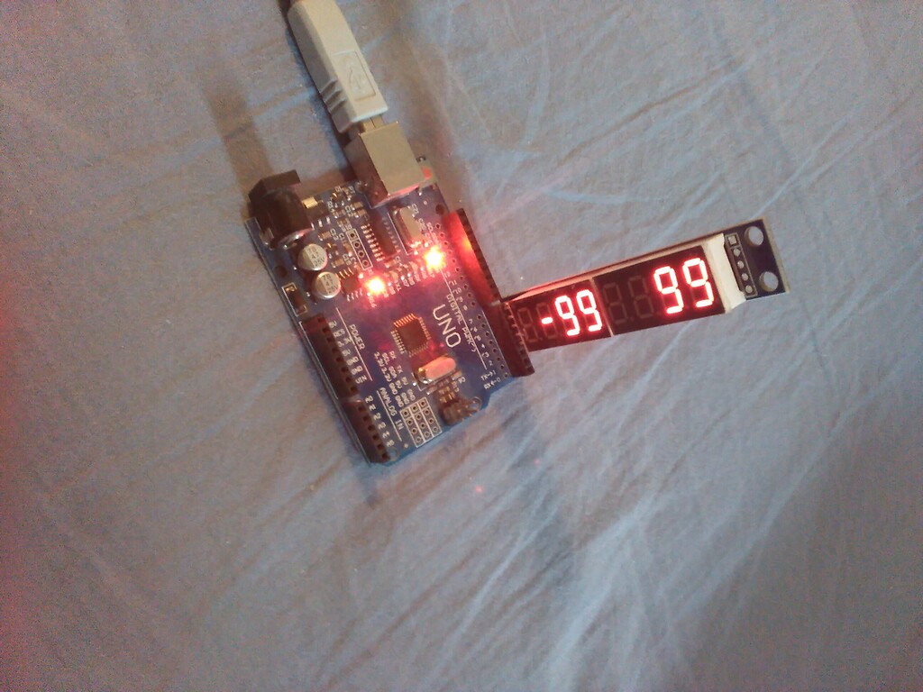 Safe: 8-digit 7-segment tube max7219 lcd in 5 digital pins of Uno ...