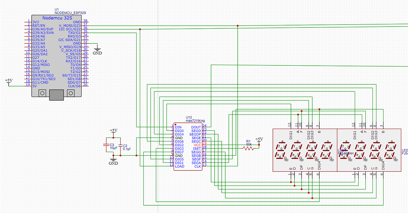 MAX7219 voltage to low (0.2V) - LEDs and Multiplexing - Arduino Forum