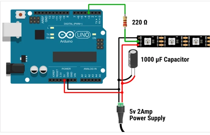 Arduino uno - question sur alim externe pour leds - Français - Arduino ...