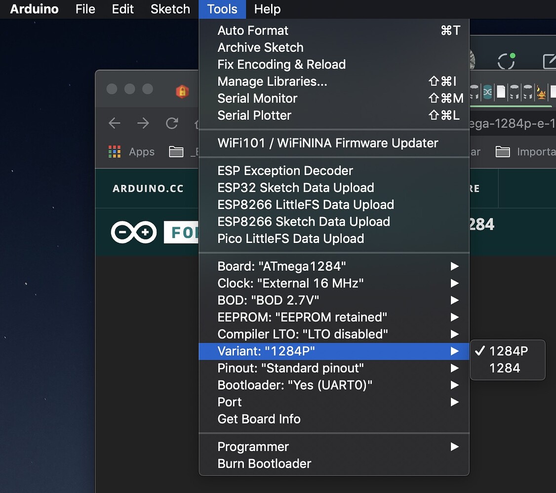 Uso di ATmega 1284P e 1284 - Hardware - Arduino Forum