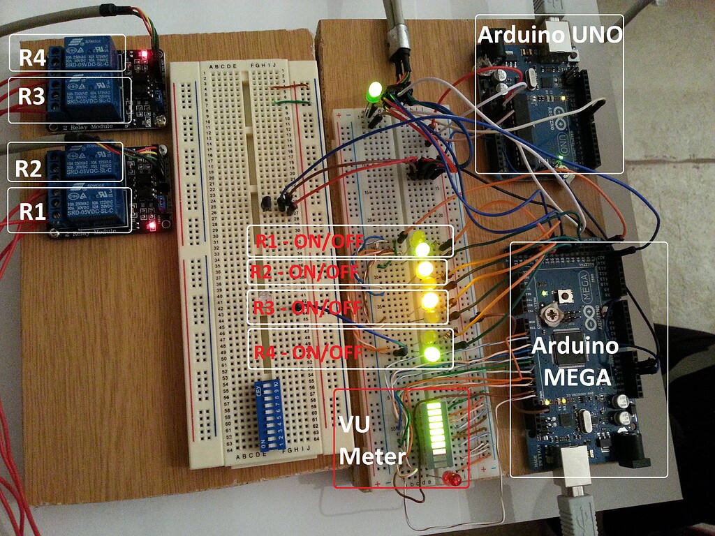 2x Arduino: One as a power supply, One actioning 4 relays - General ...