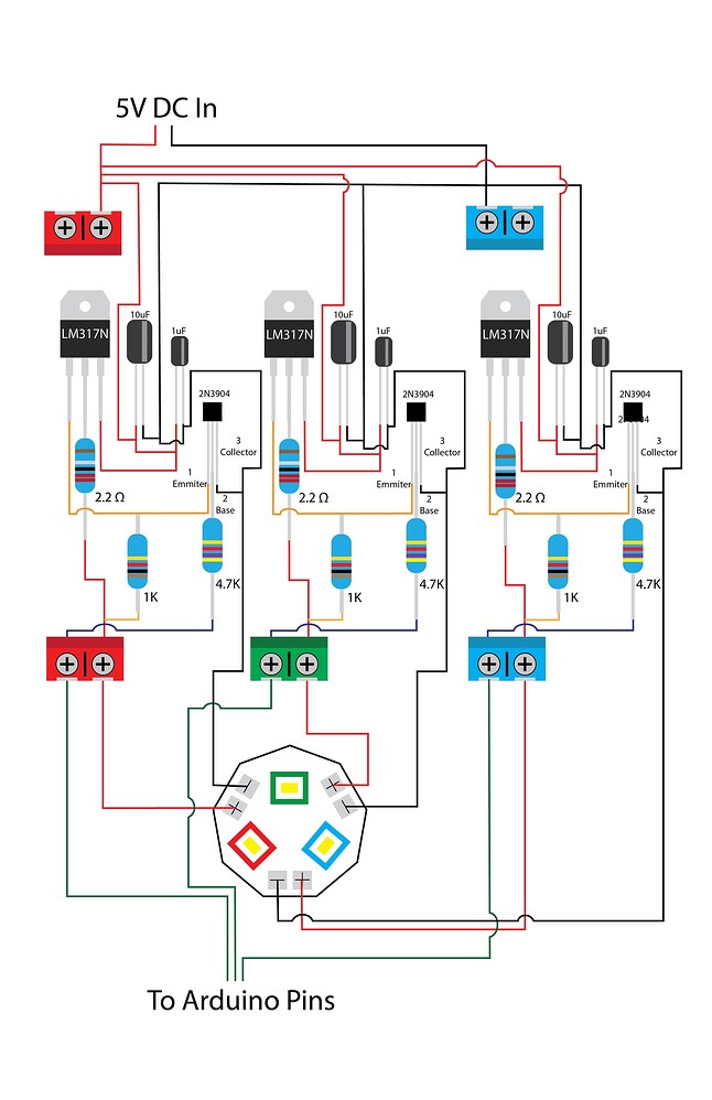 High Power LED correctly with LM317 + IRF520N for Arduino Control? - General Electronics ...