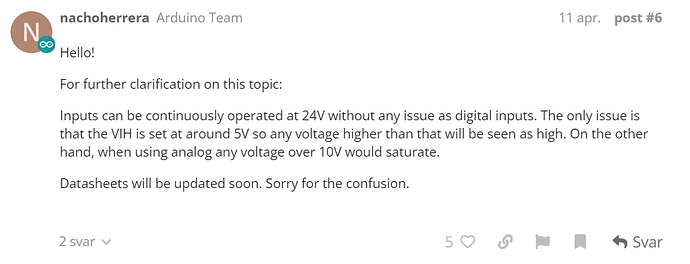 Arduino OPTA not able to use button, 12V logic - Opta - Arduino Forum