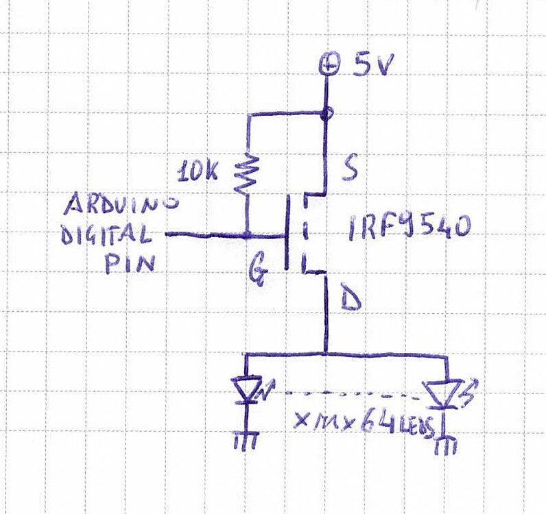 mosfet P-channel IRF9540N to control LEDs - General Electronics ...