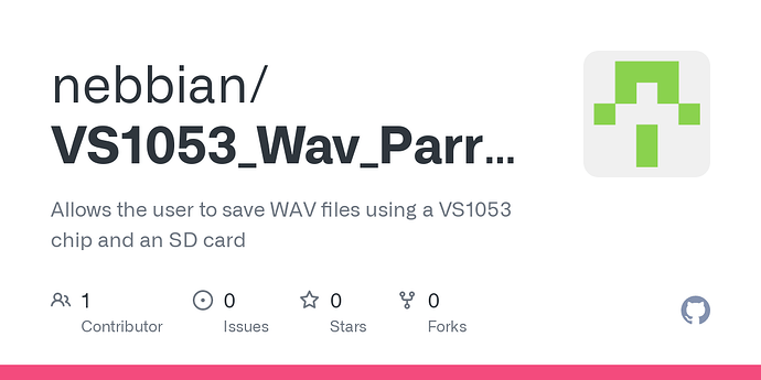 Recording WAV files with VS1053 and Arduino Nano - working example - Audio - Arduino Forum