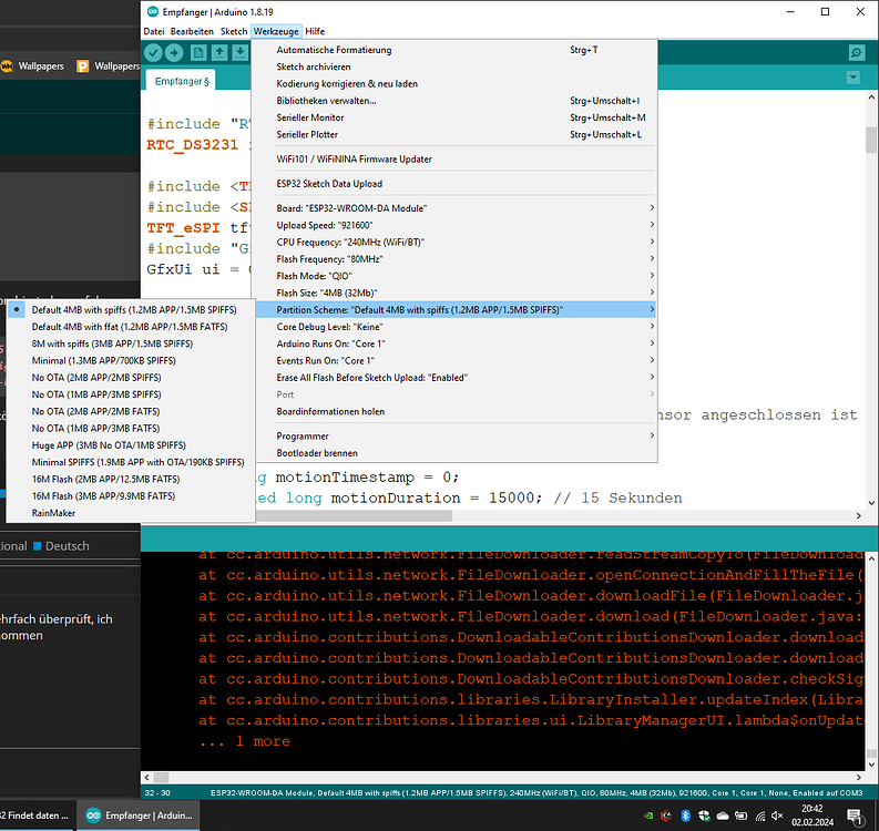 ESP32 Findet daten in der SPIFFS Partition nicht - Deutsch - Arduino Forum