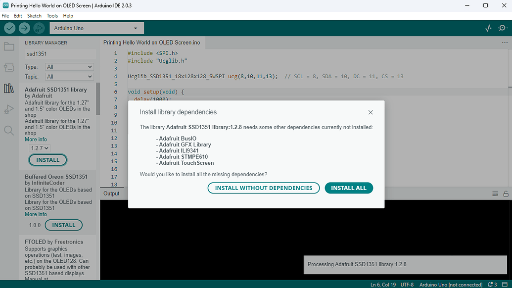 Question about Adafruit library for OLED Displays [solved] - Programming - Arduino Forum