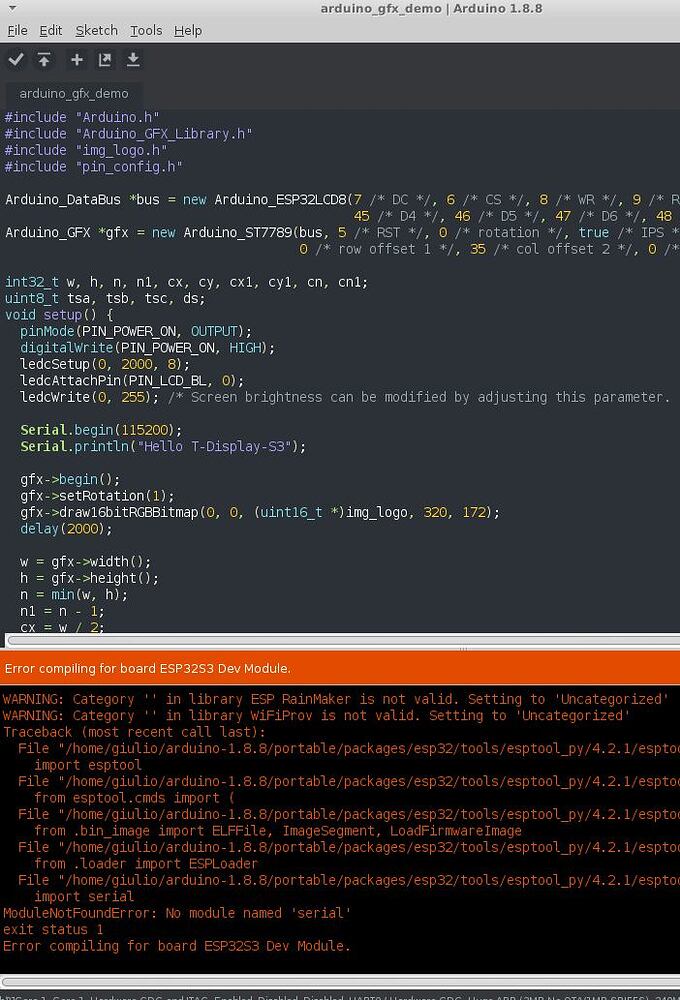 [SOLVED] ESP32-S3: python troubles - IDE 1.x - Arduino Forum