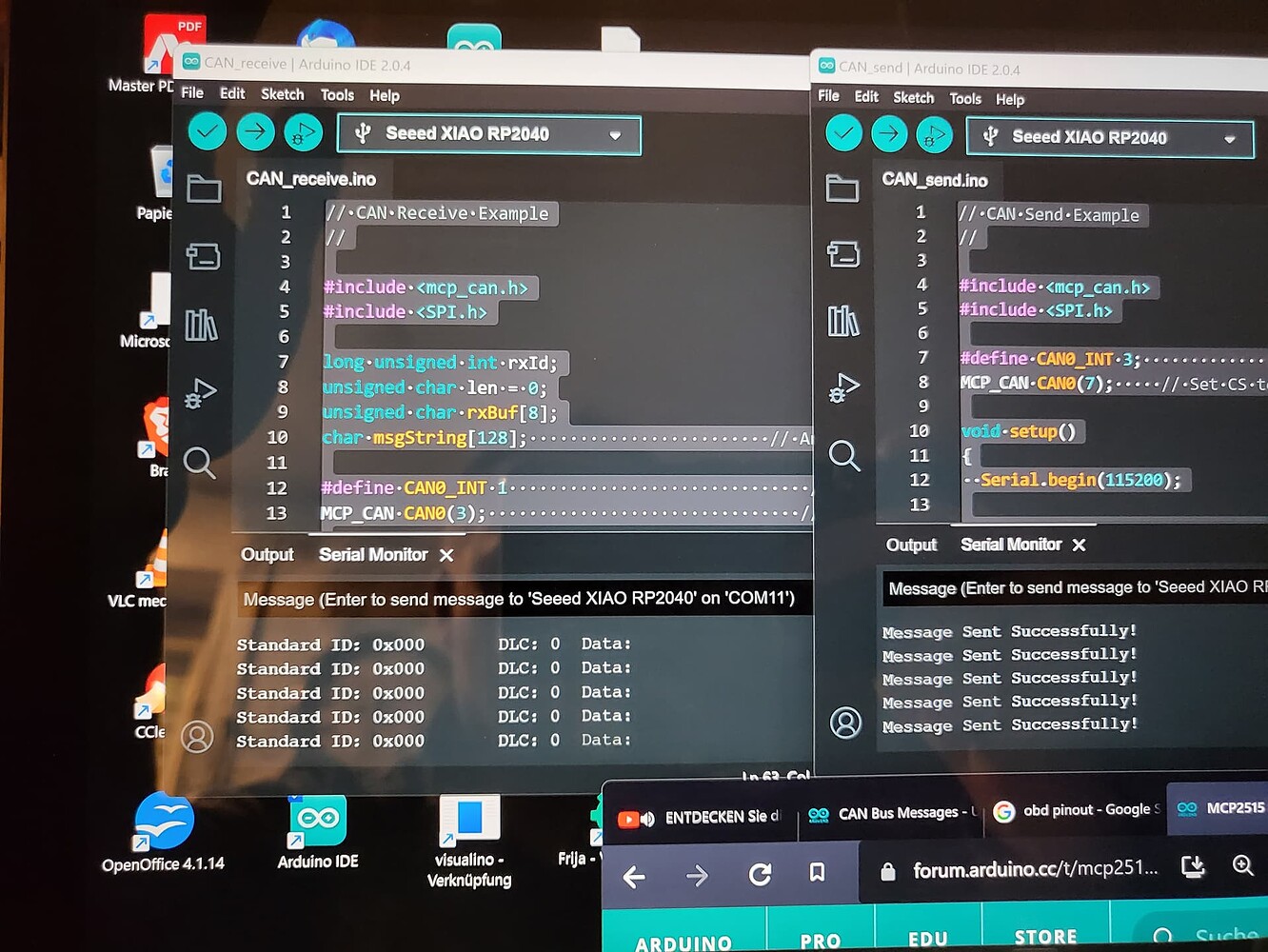 MCP2515 no Connect to the car - Networking, Protocols, and Devices - Arduino Forum