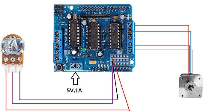 Control stepper motor by potentiometr - Motors, Mechanics, Power and ...