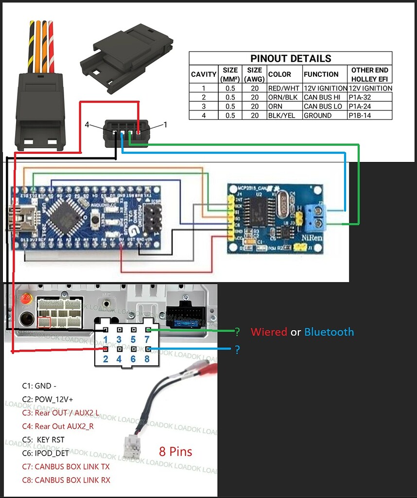 Holley efi protocol to android head unit - 3rd Party Boards - Arduino Forum