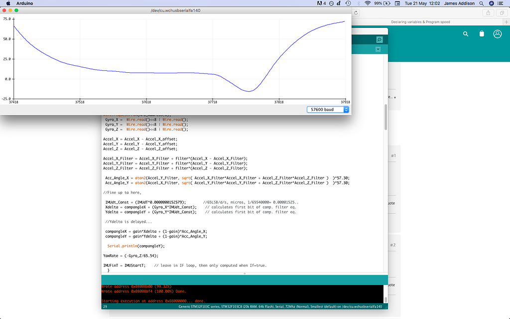 IMU delay in Y rotation only... - General Guidance - Arduino Forum