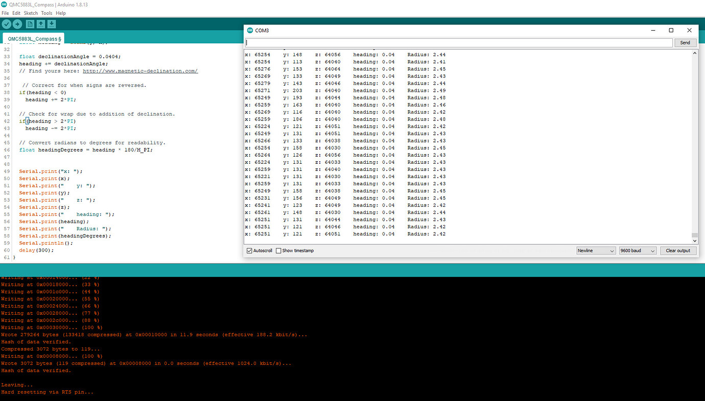 Detecting car with a GY-271 QMC5883L Compass Magnetometer - Programming - Arduino Forum