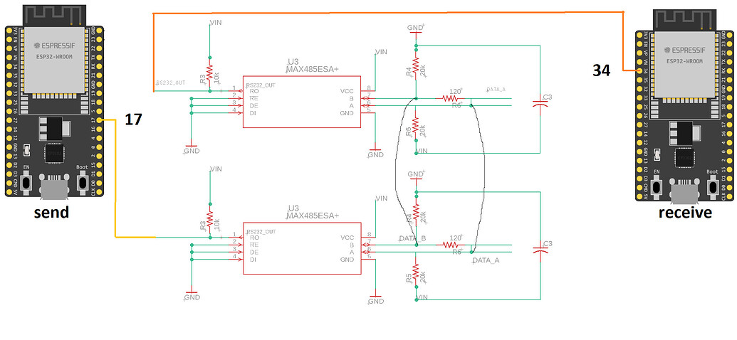 ESP32 sending serial data with RS485 - Programming - Arduino Forum