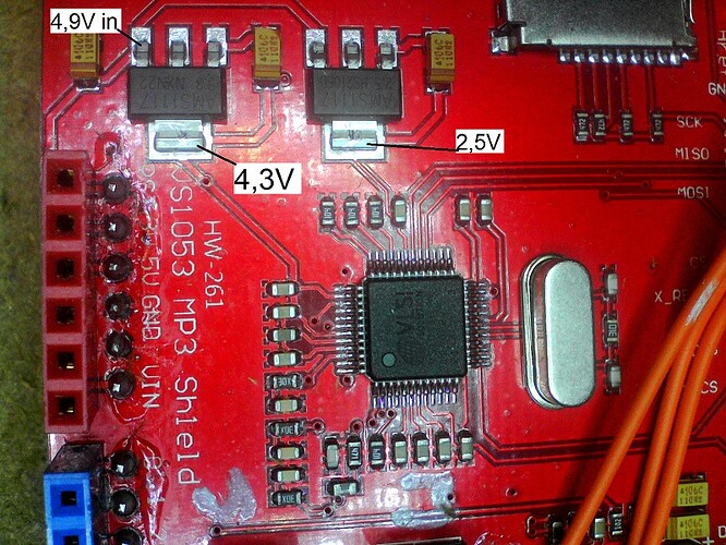 VS1053 shield (problemi di alimentazione) - Hardware - Arduino Forum