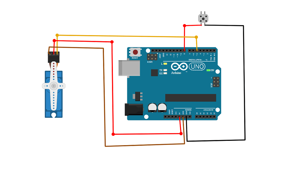 How do i stop the continous loop on servo running on a push button ...