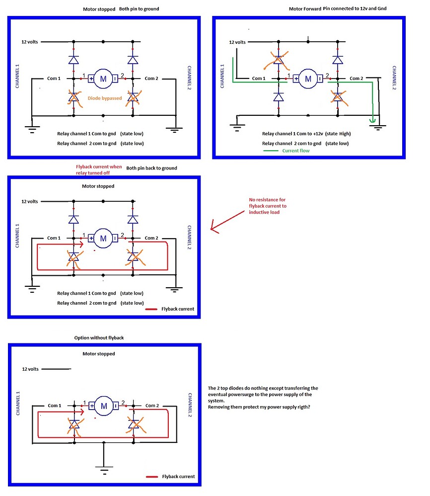 [Solved] Where should I put the flyback diode? - General Electronics ...