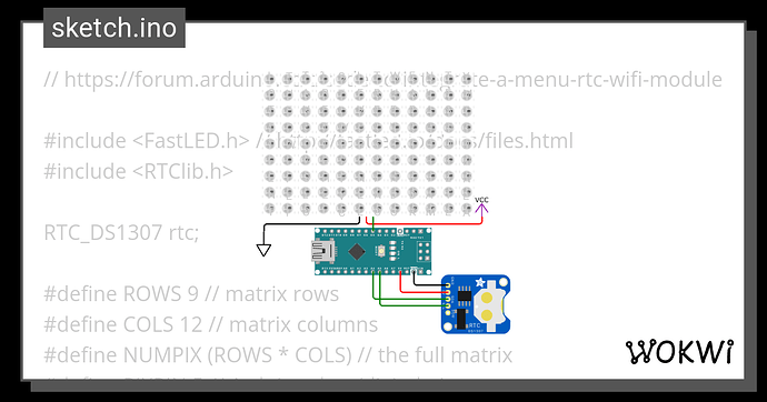 Code to integrate a Menu, RTC, Wifi Module (remote) and Small Screen ...