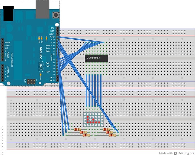 5x7 LED Matrix Issue - LEDs and Multiplexing - Arduino Forum