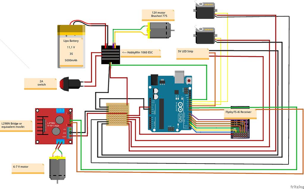 Bait Boat wiring - Project Guidance - Arduino Forum