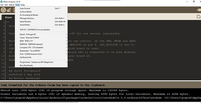 Atmega128 code upload problem - Programming Questions - Arduino Forum