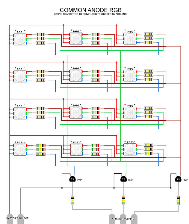 LM317 Constant Current Circuit: Common Anode (high current) RGB star ...
