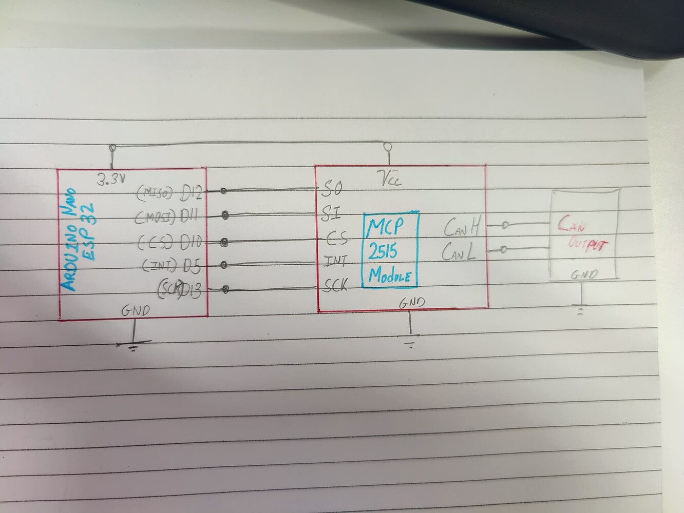 Arduino Nano ESP32 and MCP2515 - Nano ESP32 - Arduino Forum