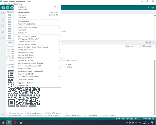 ESP RainMaker error on ESP32 S3 WROOM 1U - 3rd Party Boards - Arduino Forum