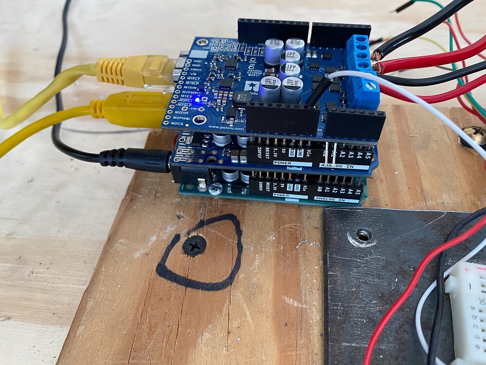 Dual G2 High- Power Motor Driver 18v18 Shield + Arduino Ethernet Shield 2 - General Guidance ...