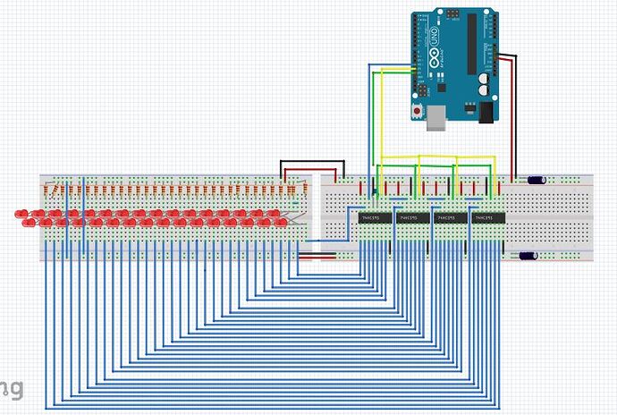 Flicker on outputs of 2 of 4 shift registers-TPIC6B595 driving LEDs ...