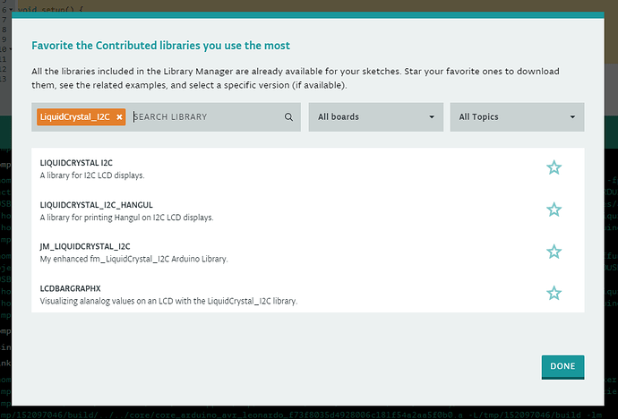 LiqidCrystal_I2C in Arduino Create - Displays - Arduino Forum