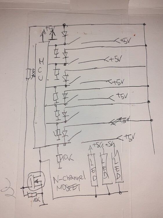 Using arduino input switches to turn on arduino and WS2812B at the same ...
