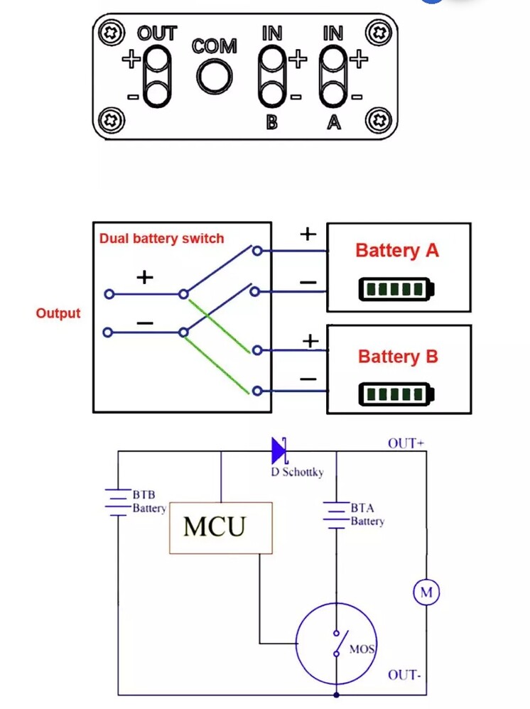 Need help building failsafe for schottky diode on parallel batteries - General Electronics ...