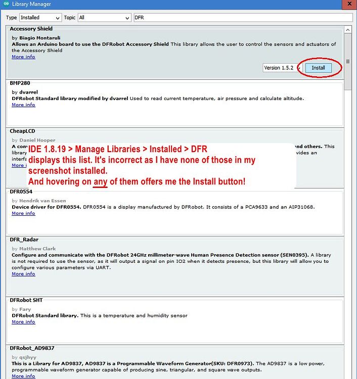 Filtered library list incorrect - IDE 1.x - Arduino Forum