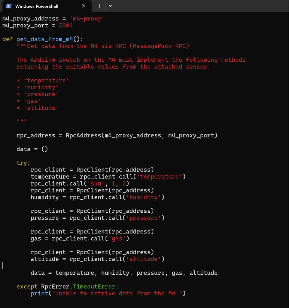 Unable to send data from NXP processor to M4 core using RPC communication in Portenta X8 ...