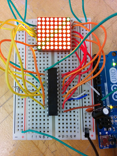 8x8 Bicolor LED Matrix with MAX7219 - LEDs and Multiplexing - Arduino Forum