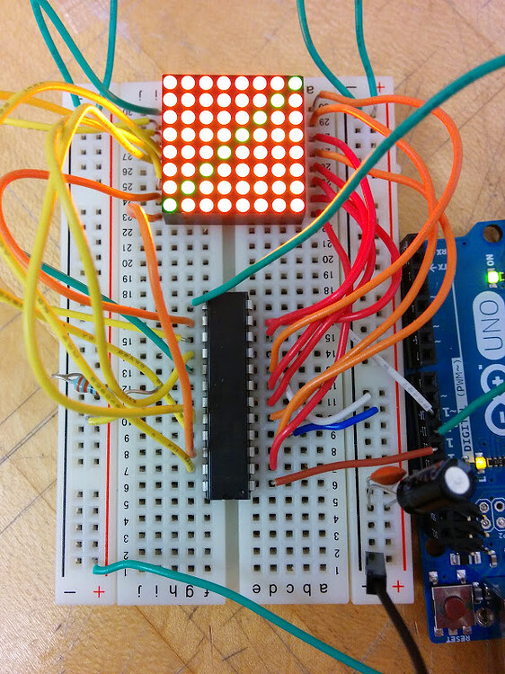 8x8 Bicolor LED Matrix with MAX7219 - LEDs and Multiplexing - Arduino Forum