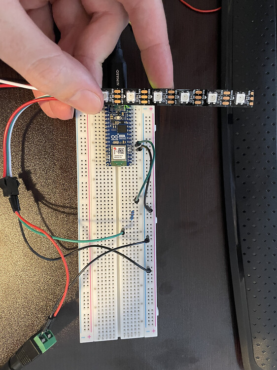 Arduino Nano esp32 with WS2812B LEDs - LEDs and Multiplexing - Arduino Forum